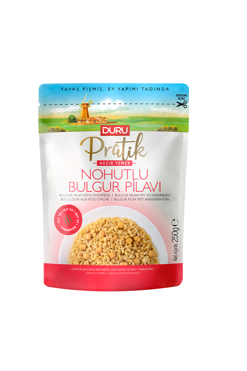 Duru Pratik Nohutlu Bulgur Pilavı 250 g | Hazır Yemek | Duru Bulgur Duru Pratik Nohutlu Bulgur Pilavı 250 g | Hazır Yemek | Duru Bulgur